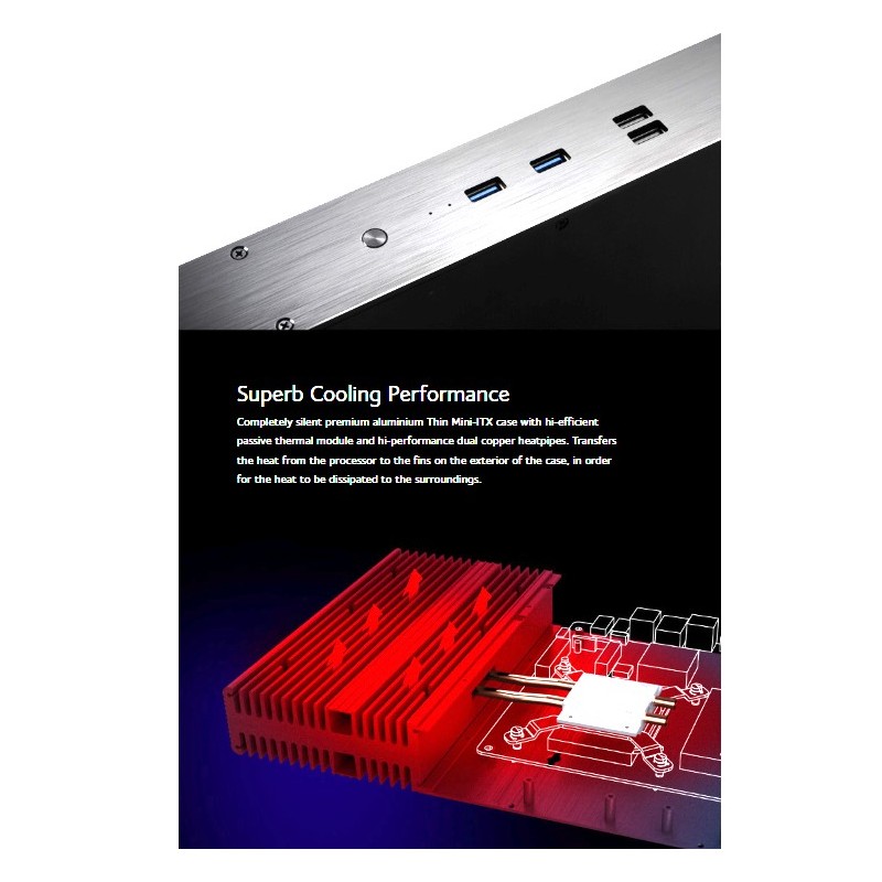 Mini PC fanless rackable, CPU Intel 12ème génération GALILEO TU3 Plus